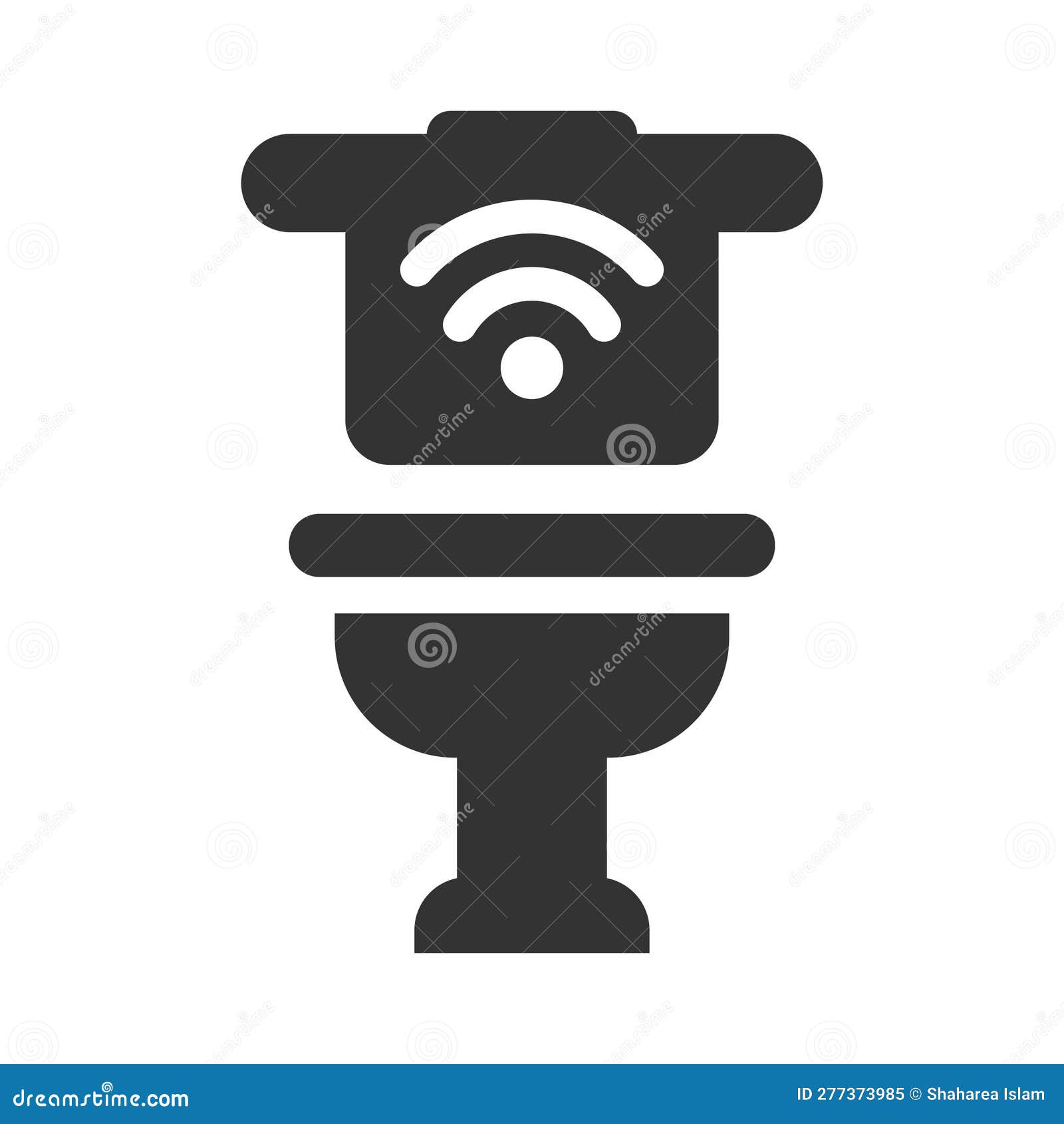 Smart Toilet With Wfi Connection Cartoon Vector | CartoonDealer.com ...