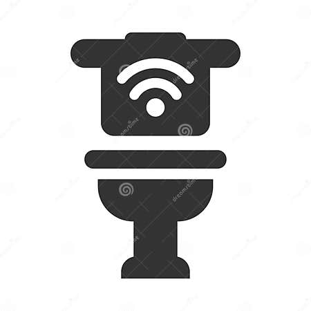 Smart toilet icon stock vector. Illustration of beautiful - 277373985