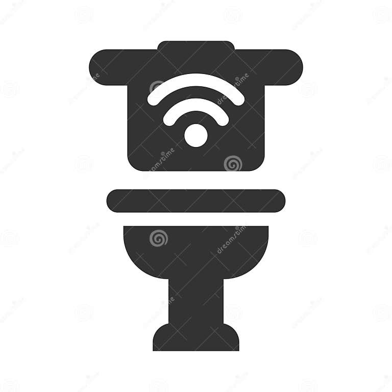 Smart toilet icon stock vector. Illustration of beautiful - 277373985