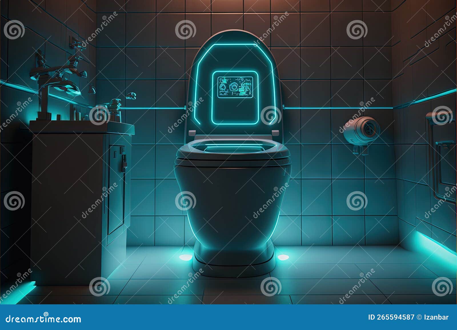 Smart Toilet Isolated Icon. Simple Element Illustration From Smart Home ...