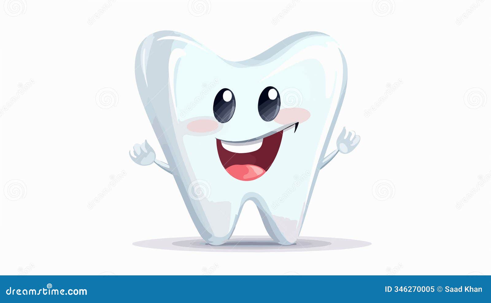 Smart Tooth Vector Drawing Cartoon Vector Illustration Stock ...