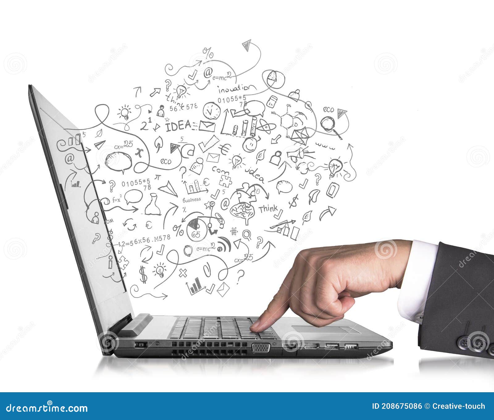 Smart Touch and Computer stock photo. Image of smart - 208675086