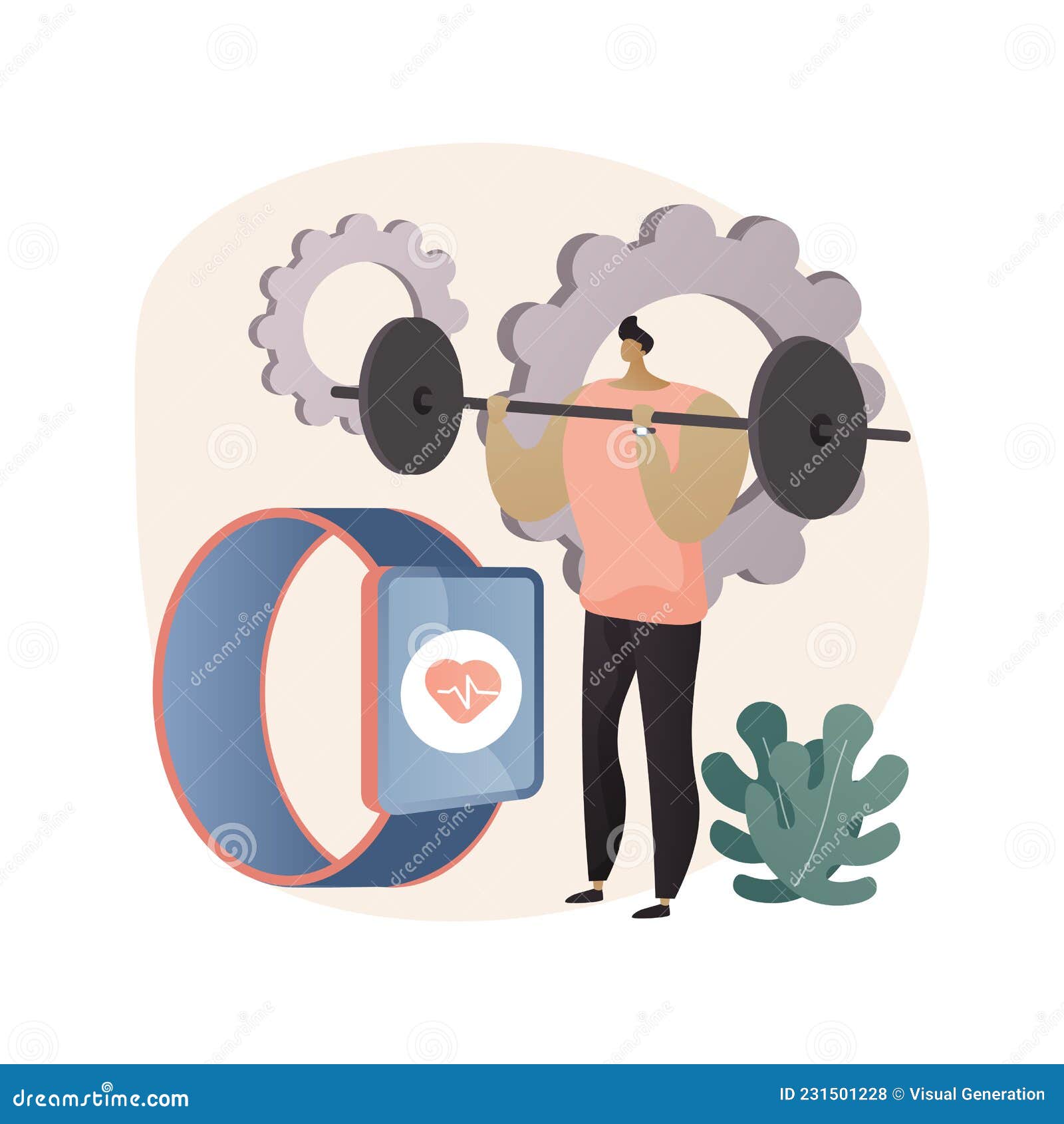 Smart Training Abstract Concept Vector Illustration. Stock Illustration ...