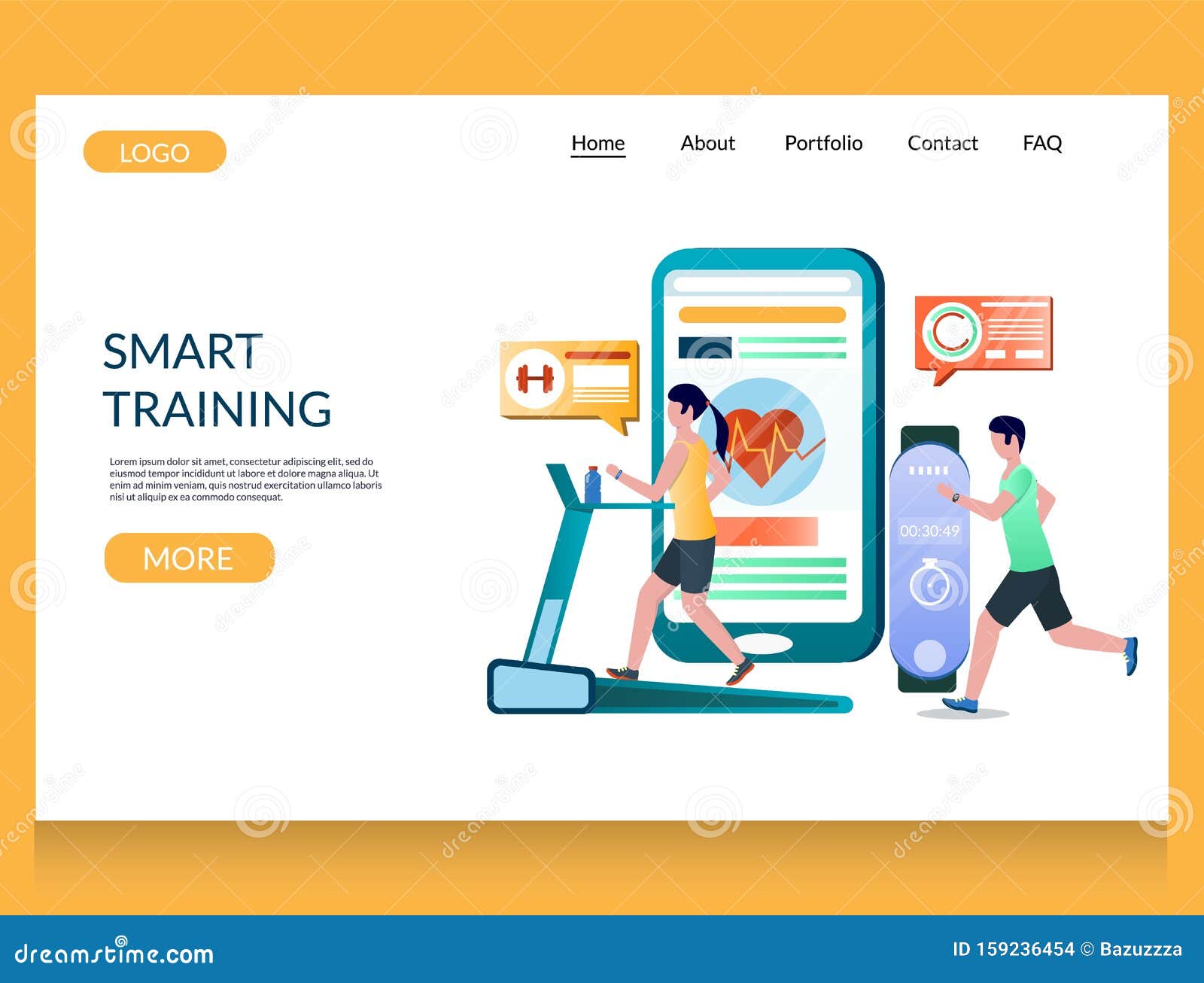 Smart Training Vector Website Landing Page Design Template Stock Vector ...