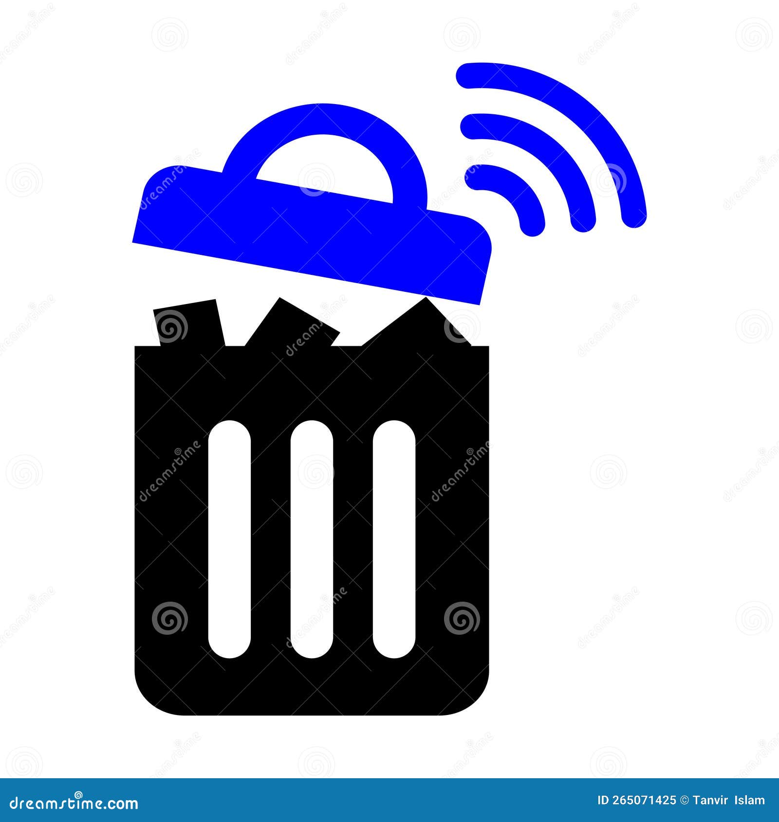 Smart Trash Icon stock vector. Illustration of vector - 265071425