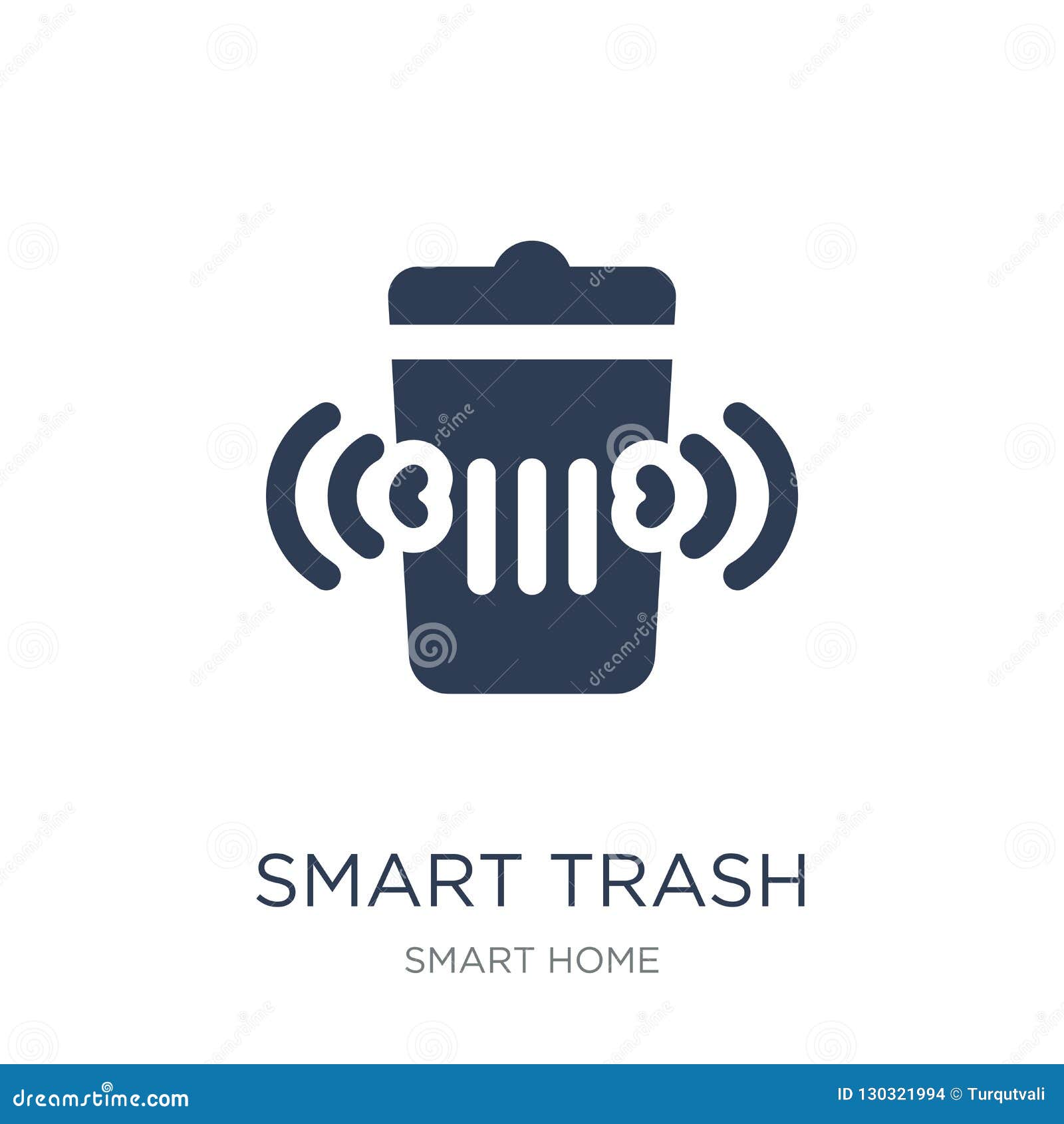 Smart Trash Icon. Trendy Flat Vector Smart Trash Icon on White B Stock ...