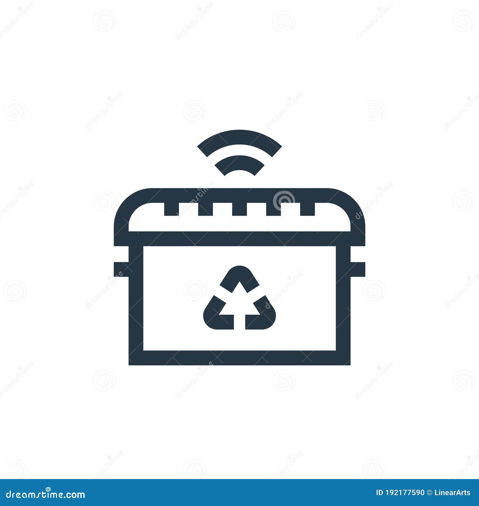 Smart Trash Icon Vector from Futuristic Technology Concept. Thin Line ...