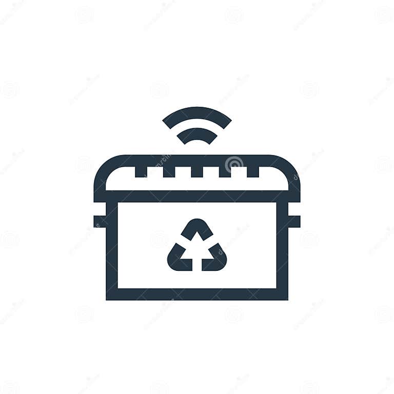 Smart Trash Icon Vector from Futuristic Technology Concept. Thin Line ...