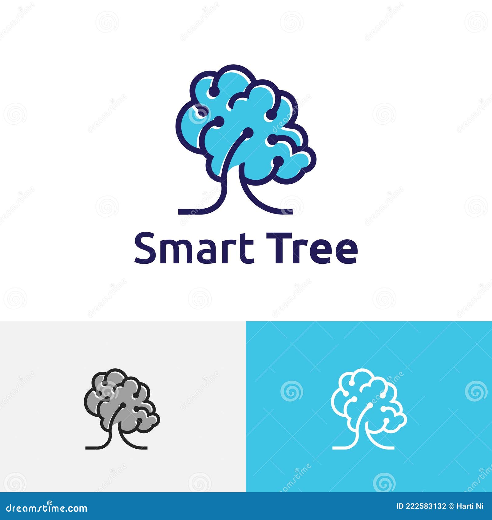 Smart Tree Artificial Intelligence Brain Technology Nature Science ...