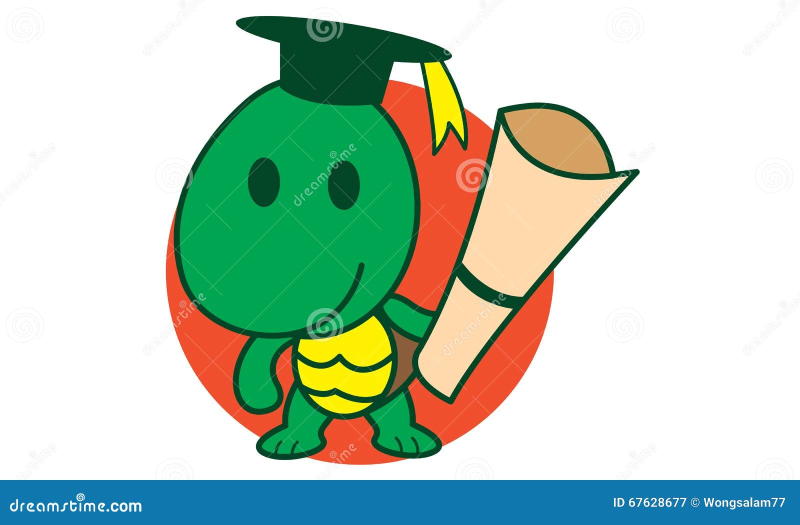 Smart Turtle stock vector. Illustration of graphic, calm - 67628677