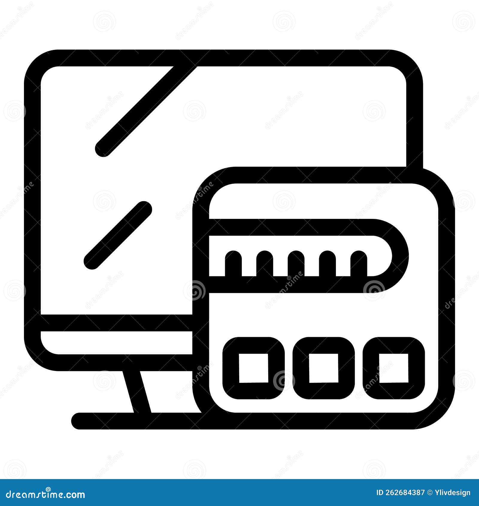 Smart Tv Box Icon Outline Vector. Home Video Stock Vector ...