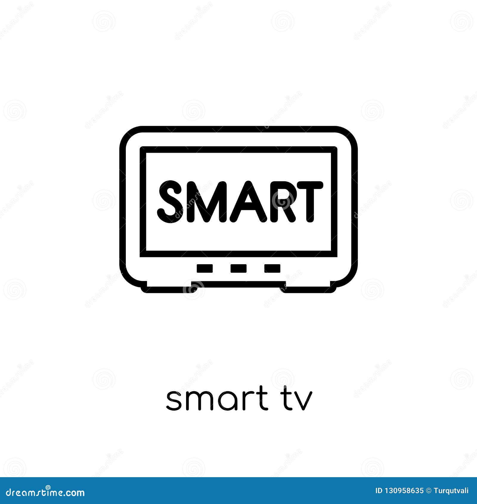 Smart Tv Icon. Trendy Modern Flat Linear Vector Smart Tv Icon on Stock ...