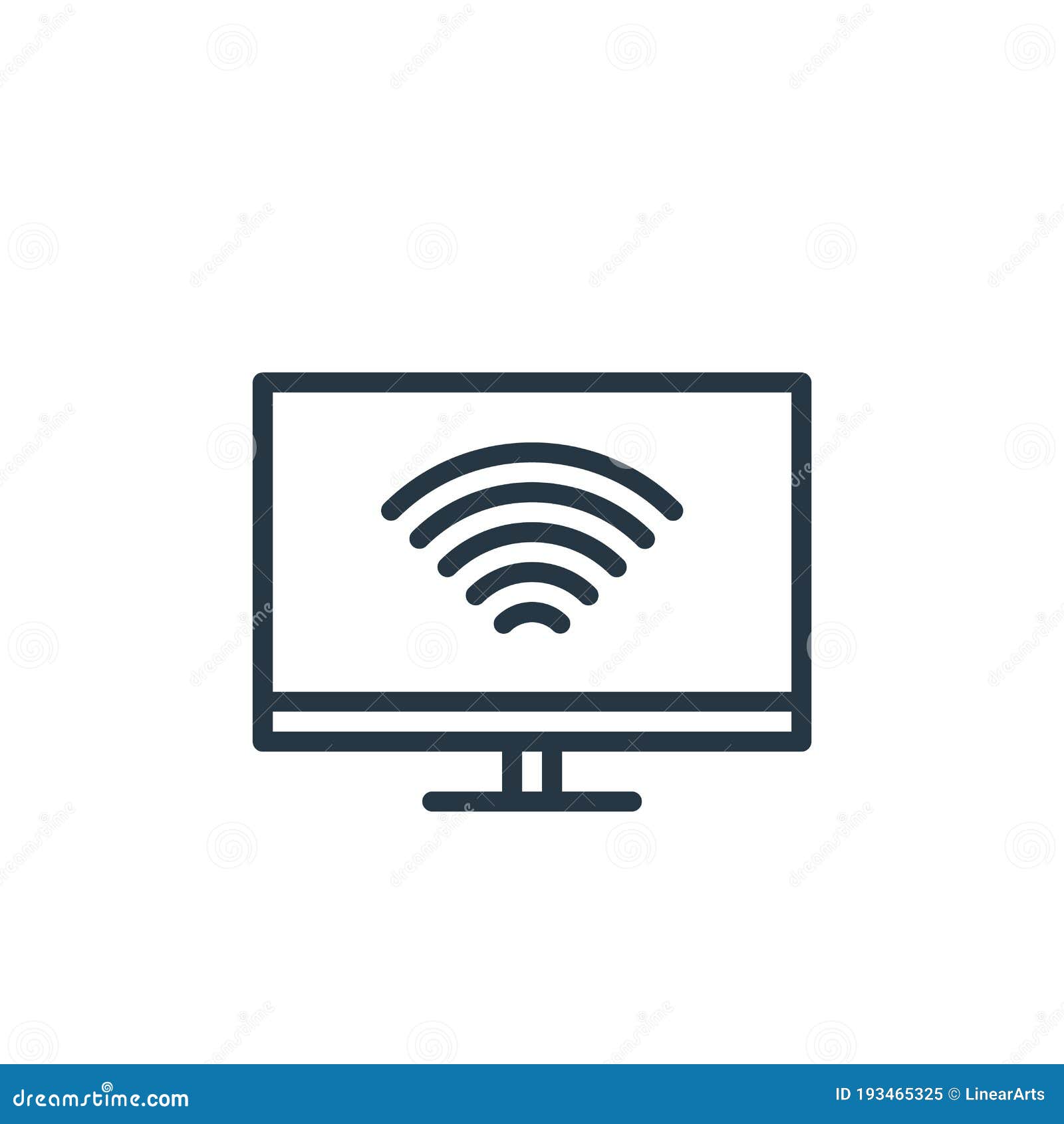 Smart Tv Icon Vector from Smart Home Concept. Thin Line Illustration of ...