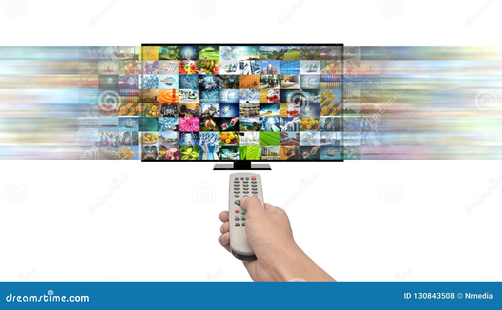 Smart TV and Internet Streaming Multimedia Stock Photo - Image of ...