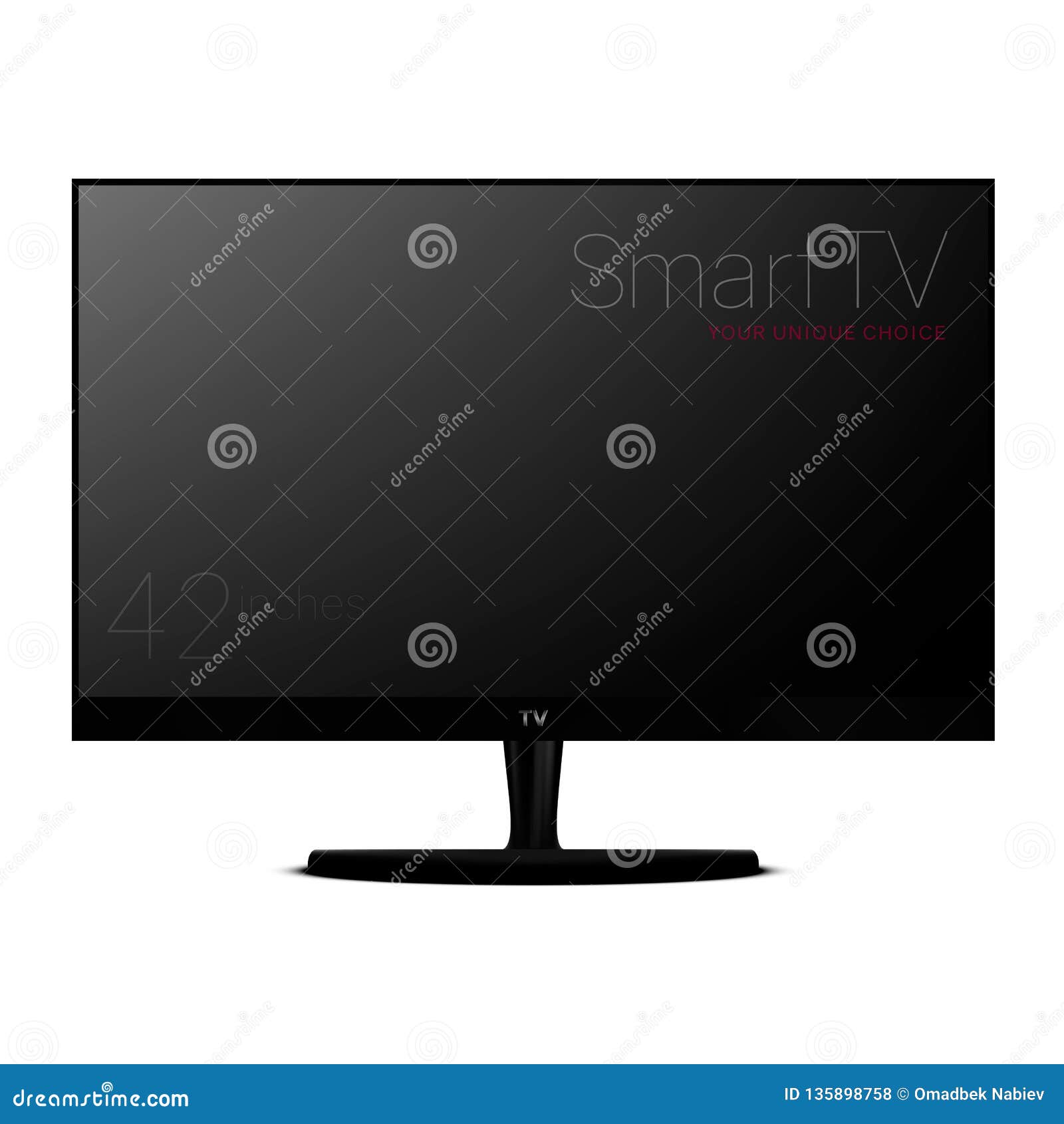Smart TV Isolated on White Background Stock Vector - Illustration of ...