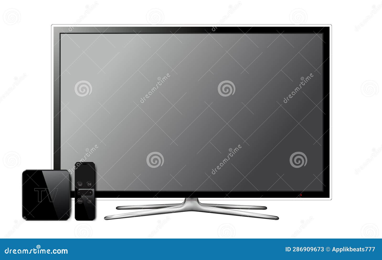 Smart Tv and Multimedia Box with Remote Controller Stock Vector ...