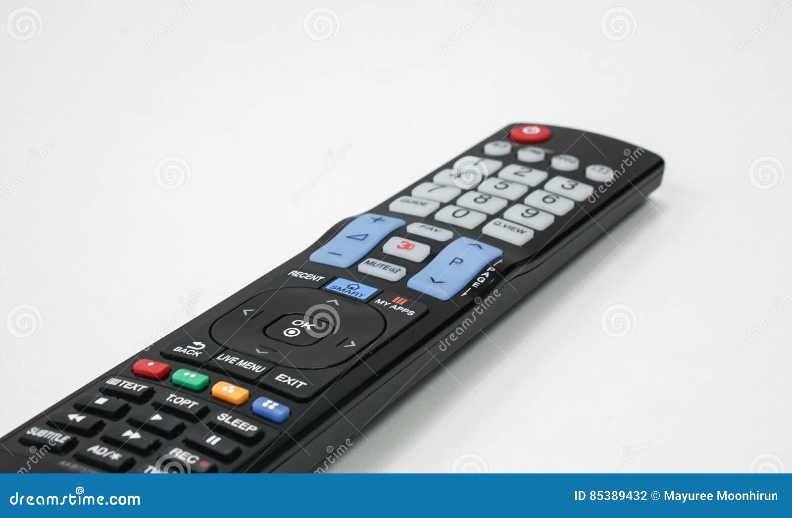 Smart TV remote control stock photo. Image of menu, choice - 85389432
