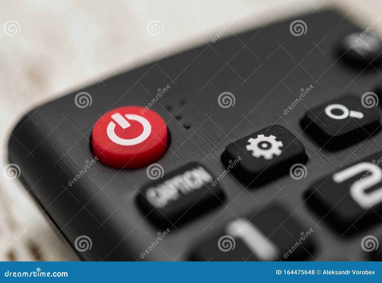 Smart Tv Remote Control with Power Button. Concept of Entertainment ...