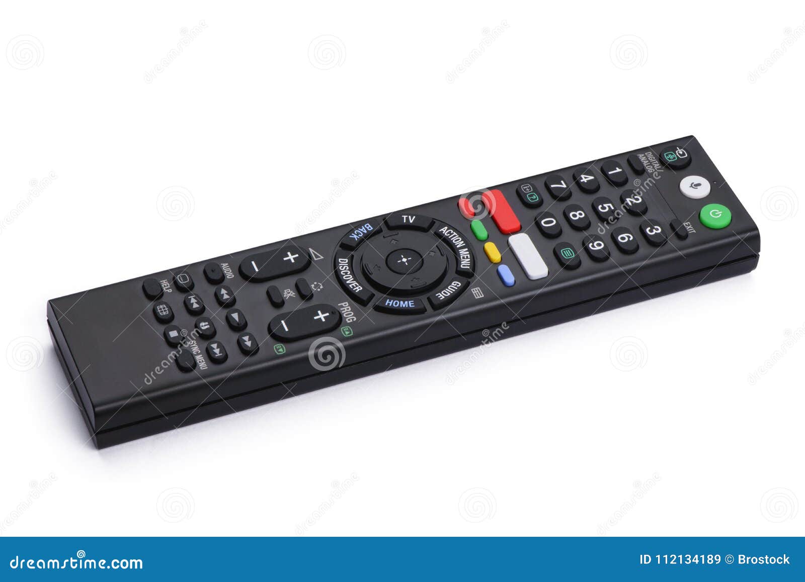 Smart TV Remote Control on White Background Stock Image - Image of ...