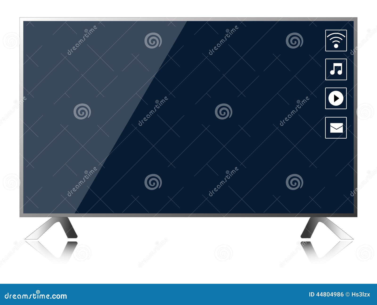 Smart TV vector stock vector. Illustration of plasma - 44804986