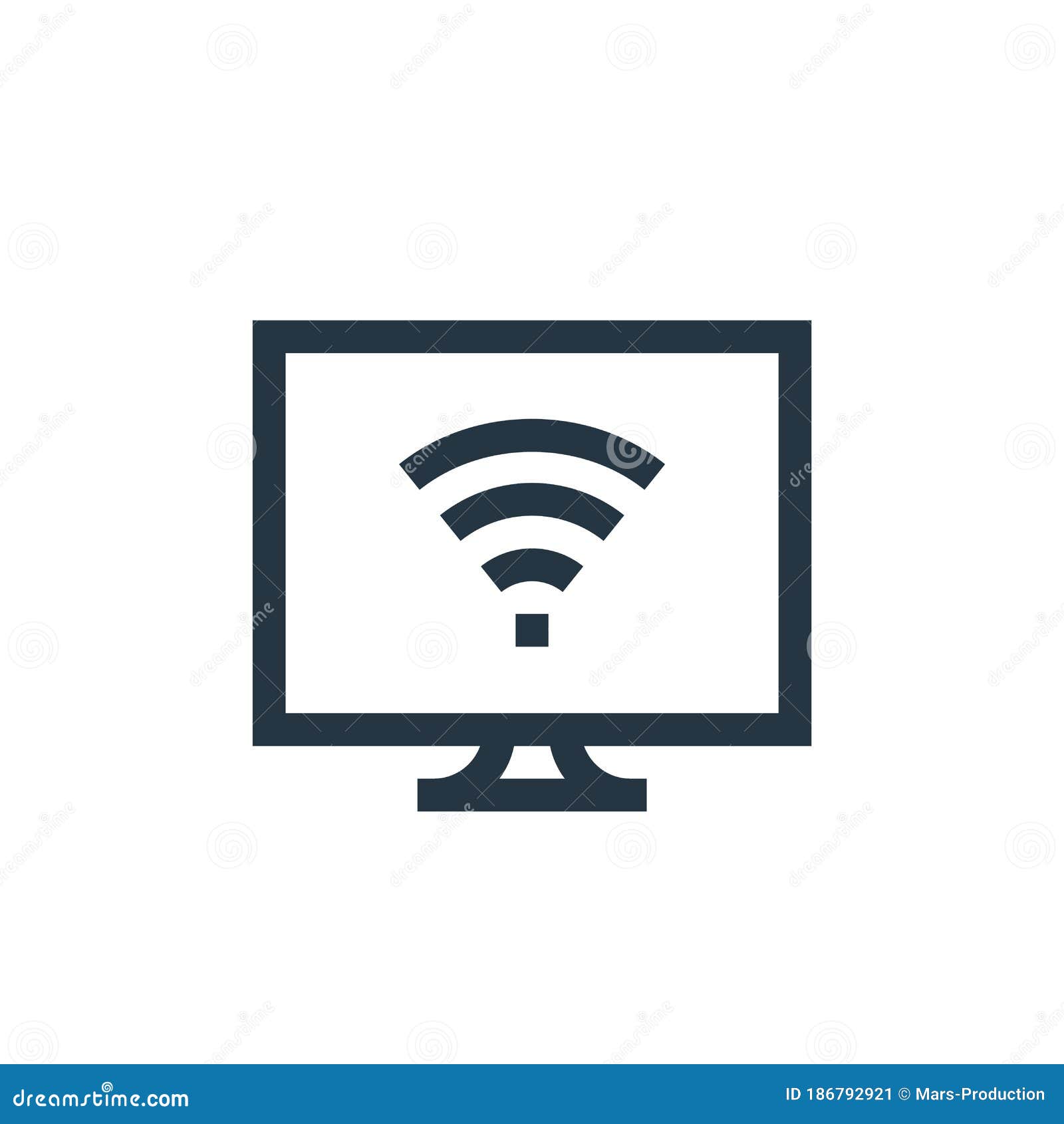 Smart Tv Vector Icon. Smart Tv Editable Stroke. Smart Tv Linear Symbol ...