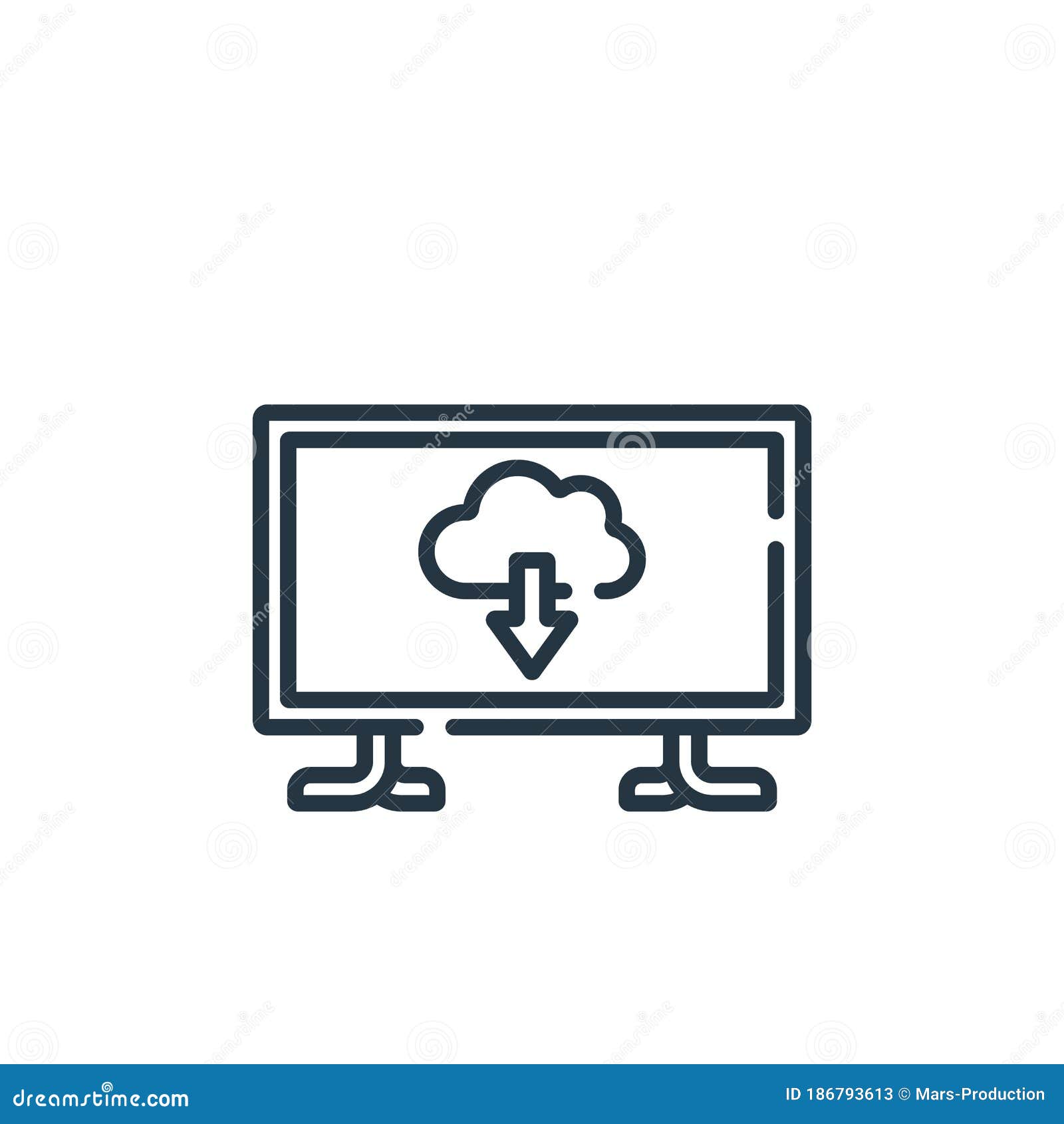 Smart Tv Vector Icon. Smart Tv Editable Stroke. Smart Tv Linear Symbol ...