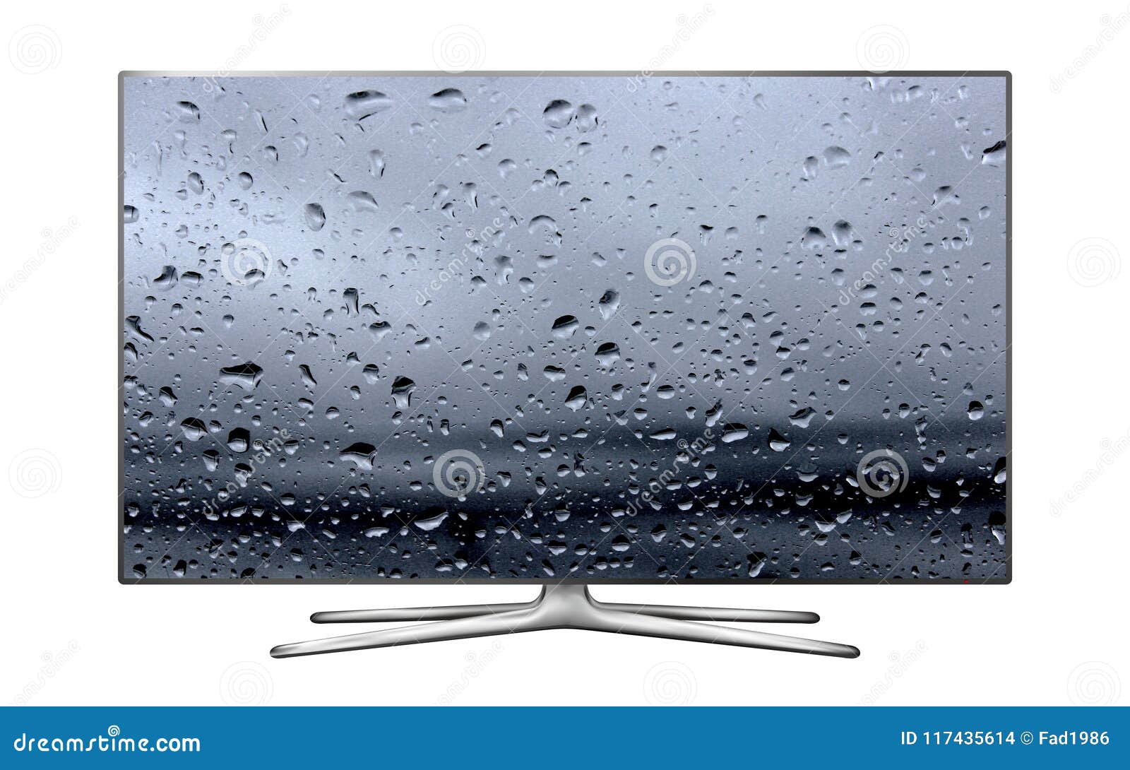 Smart Tv with Water Drops on Screen Stock Photo - Image of electronics ...