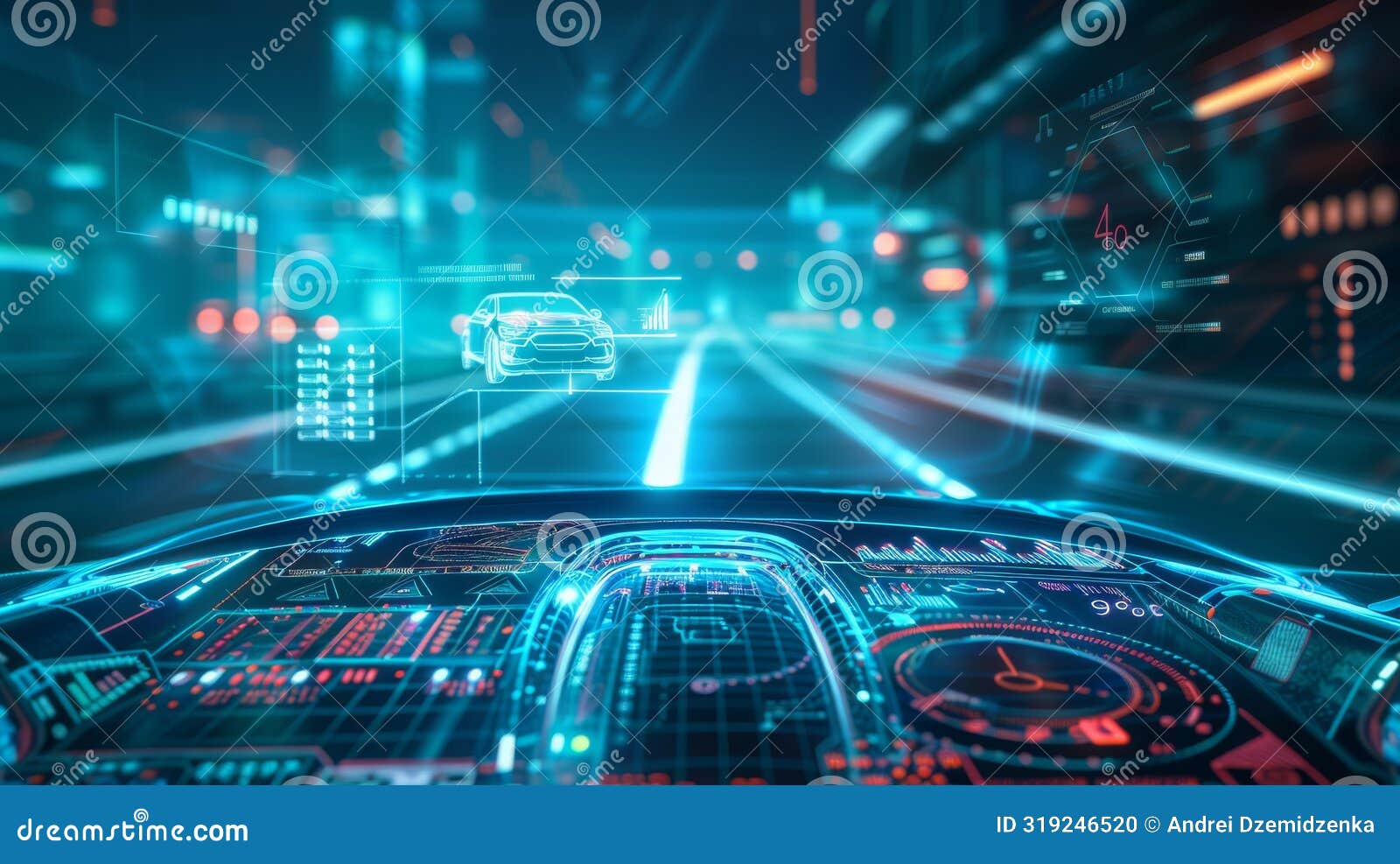 Smart Vehicles Intelligent System Concept. Computer Virtual Diagnostic ...