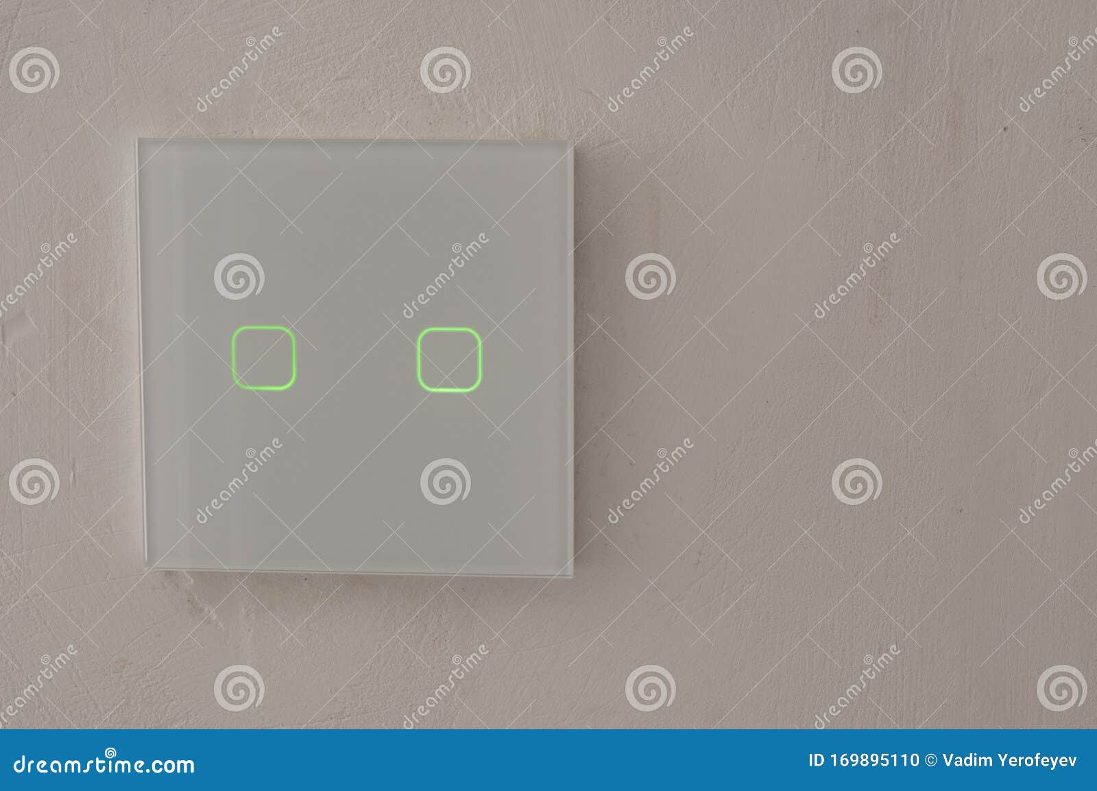 Smart Wall Touch Light Switch Close-up Stock Photo - Image of equipment ...