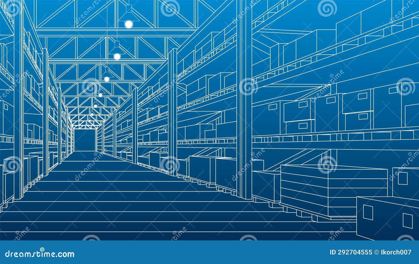 Smart Warehouse. Automatic Stock Storage, Modern Distribution Building ...