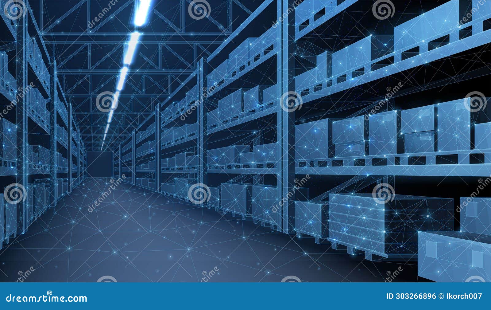 Smart Warehouse. Automatic Stock Storage, Modern Distribution Building ...