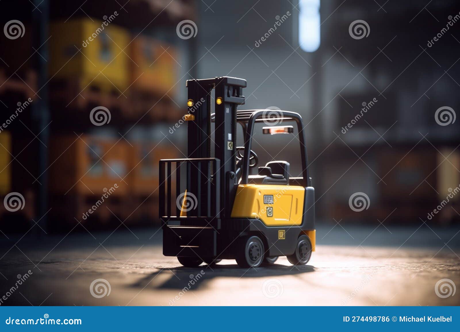 Smart Warehouses Of The Future: AI-Controlled Forklifts At Work Royalty ...