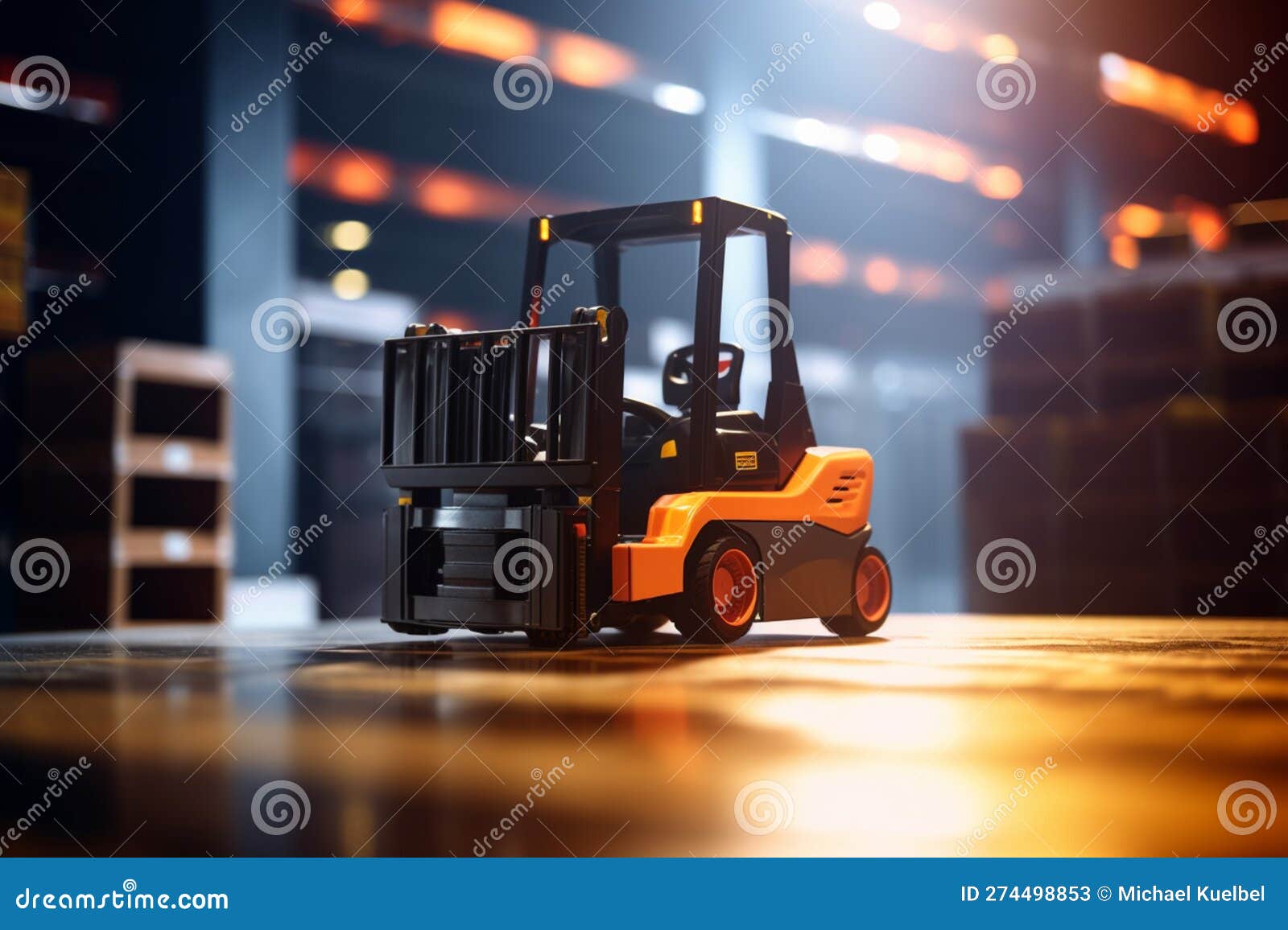 Smart Warehouses Of The Future: AI-Controlled Forklifts At Work Royalty ...