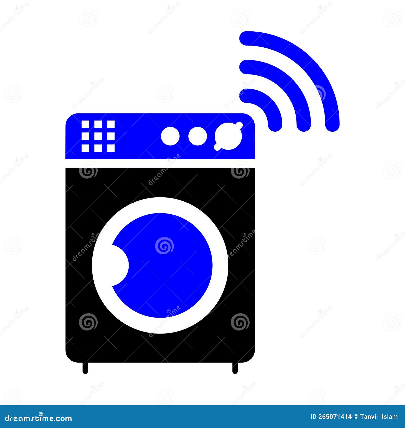 Smart Washing Machine Icon stock vector. Illustration of network ...