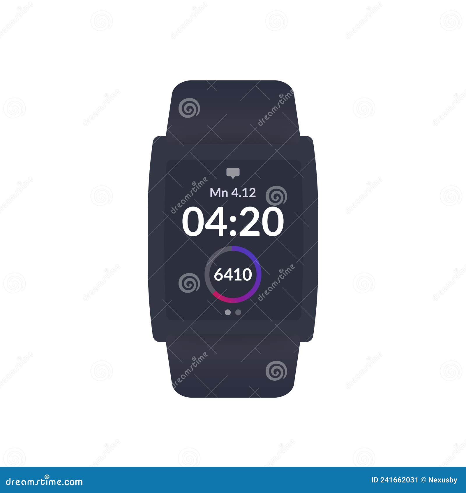 Smart Watch, Activity Tracker, Step Counter Ui Stock Vector ...