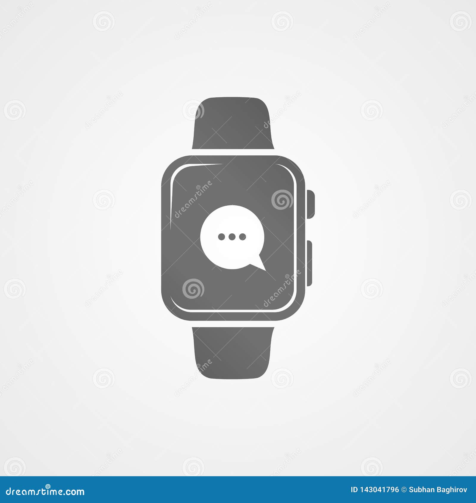 Smart Watch with Application Icon on Screen Stock Vector - Illustration ...