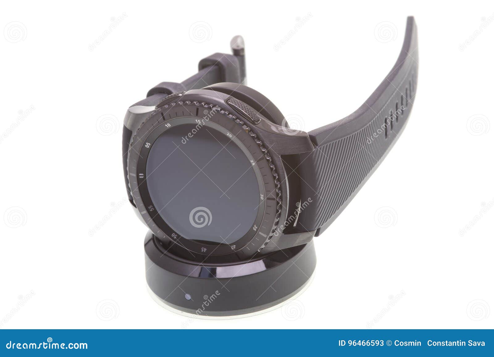 Smart Watch on Charging Dock Stock Image - Image of computer, connect ...