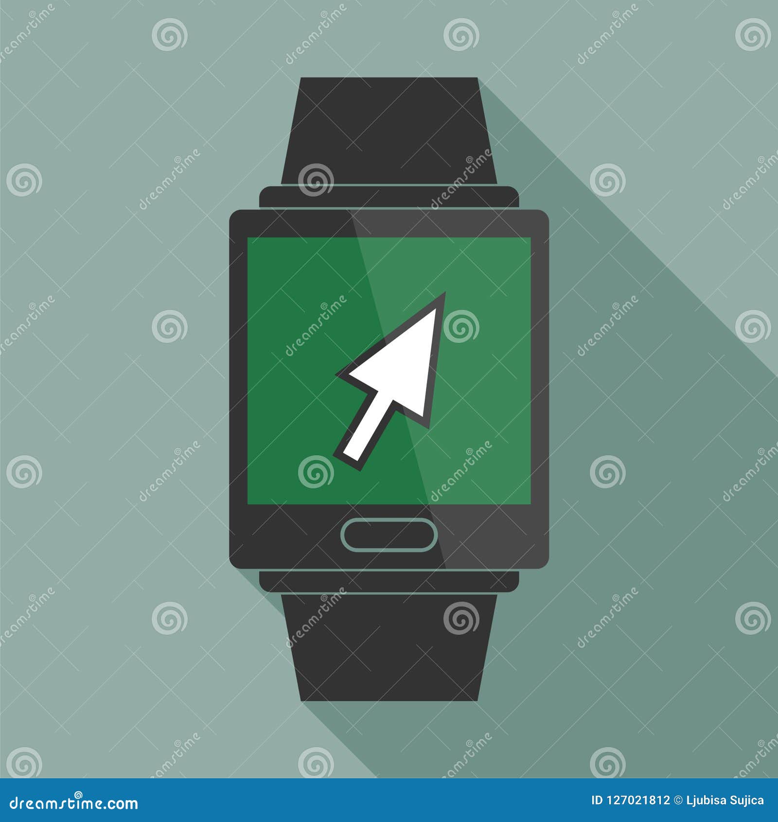 Smart watch with cursor stock vector. Illustration of network - 127021812