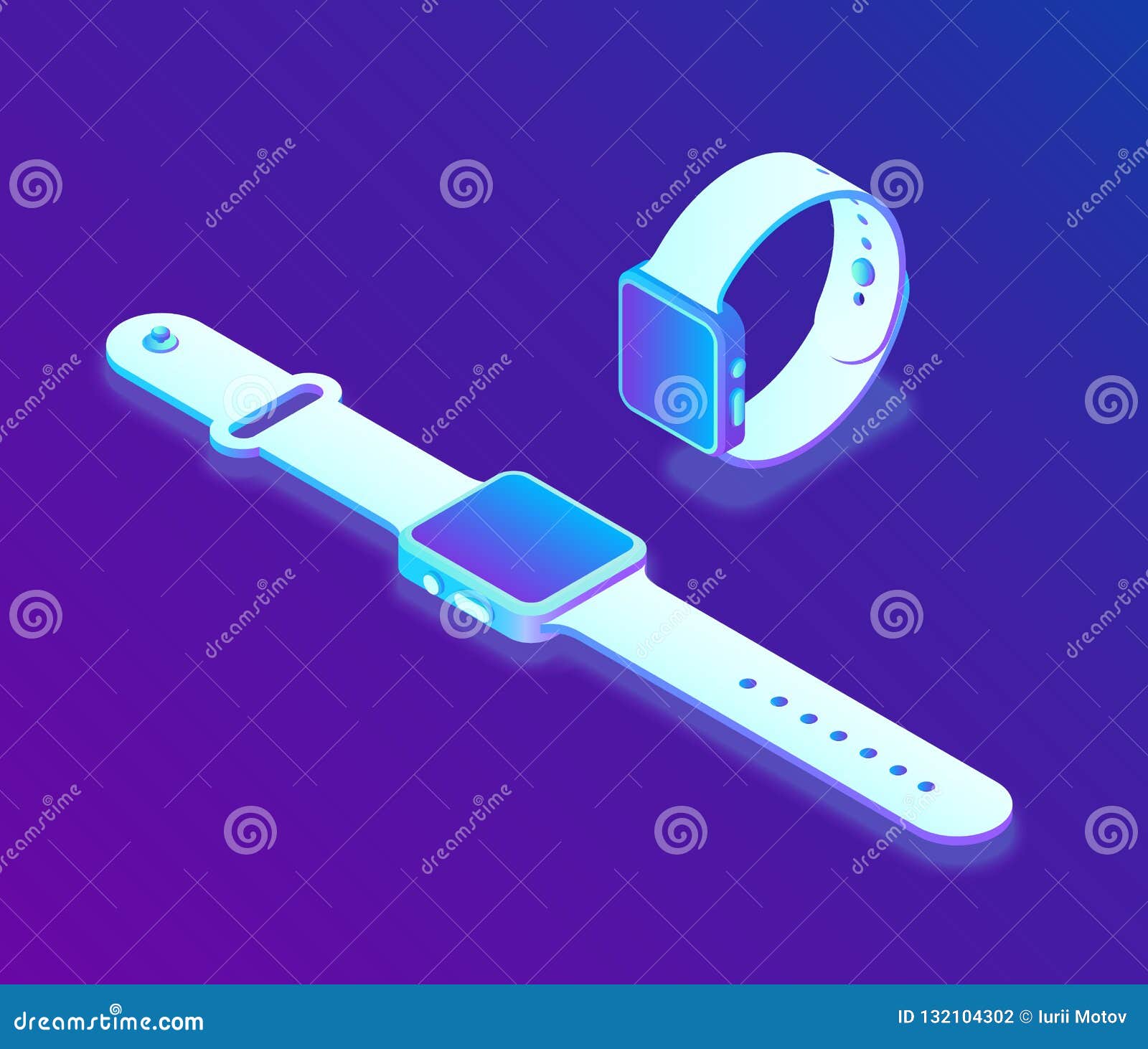Smart Watch. 3D Isometric Smart Watch. Created for Mobile, Web, Decor ...