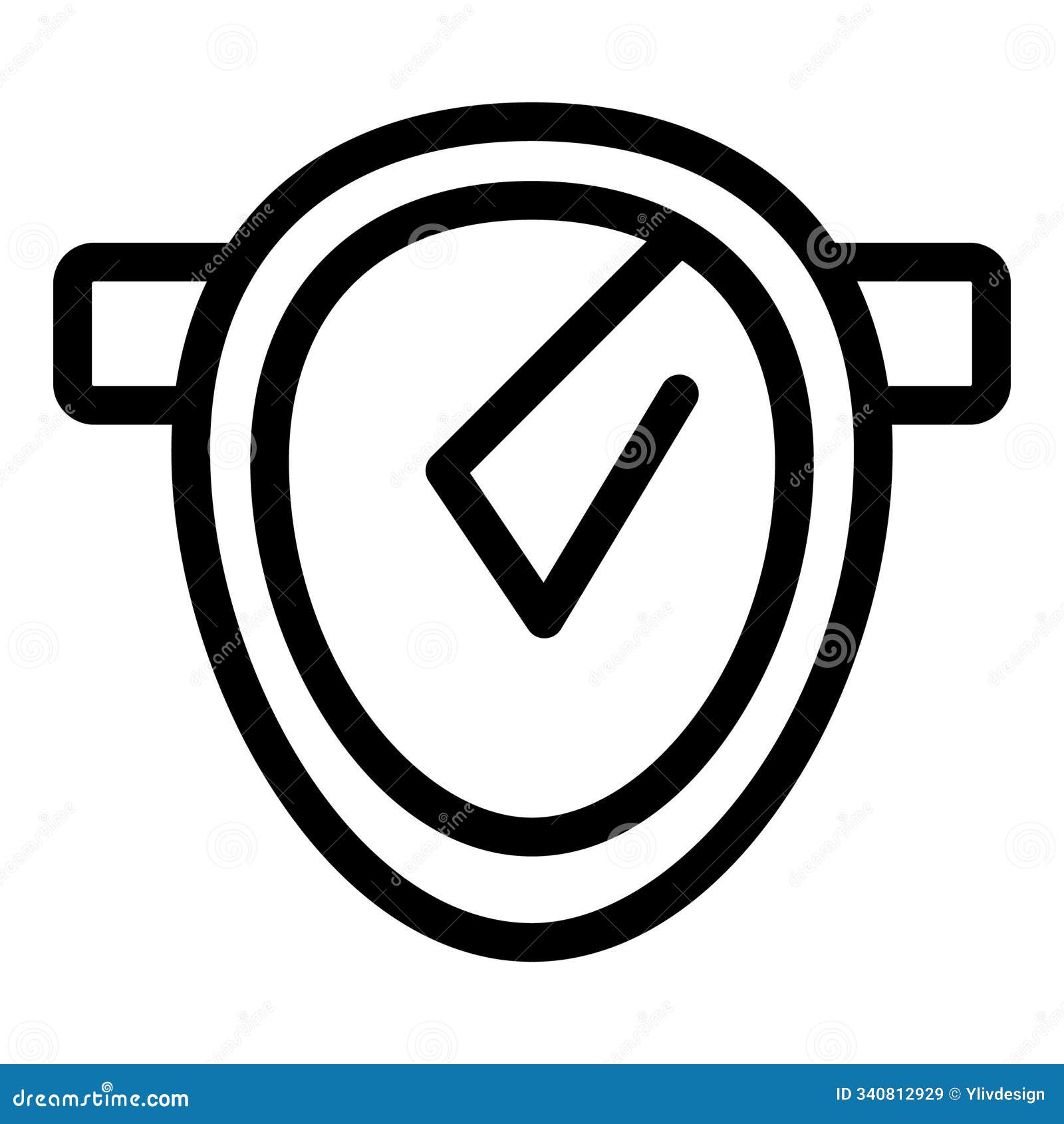 Smart Watch Showing Check Mark Icon on Screen Stock Illustration ...