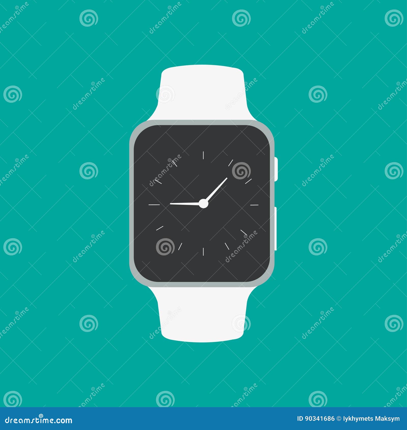 Smart Watch Flat Icon. Vector Illustration Stock Vector - Illustration ...