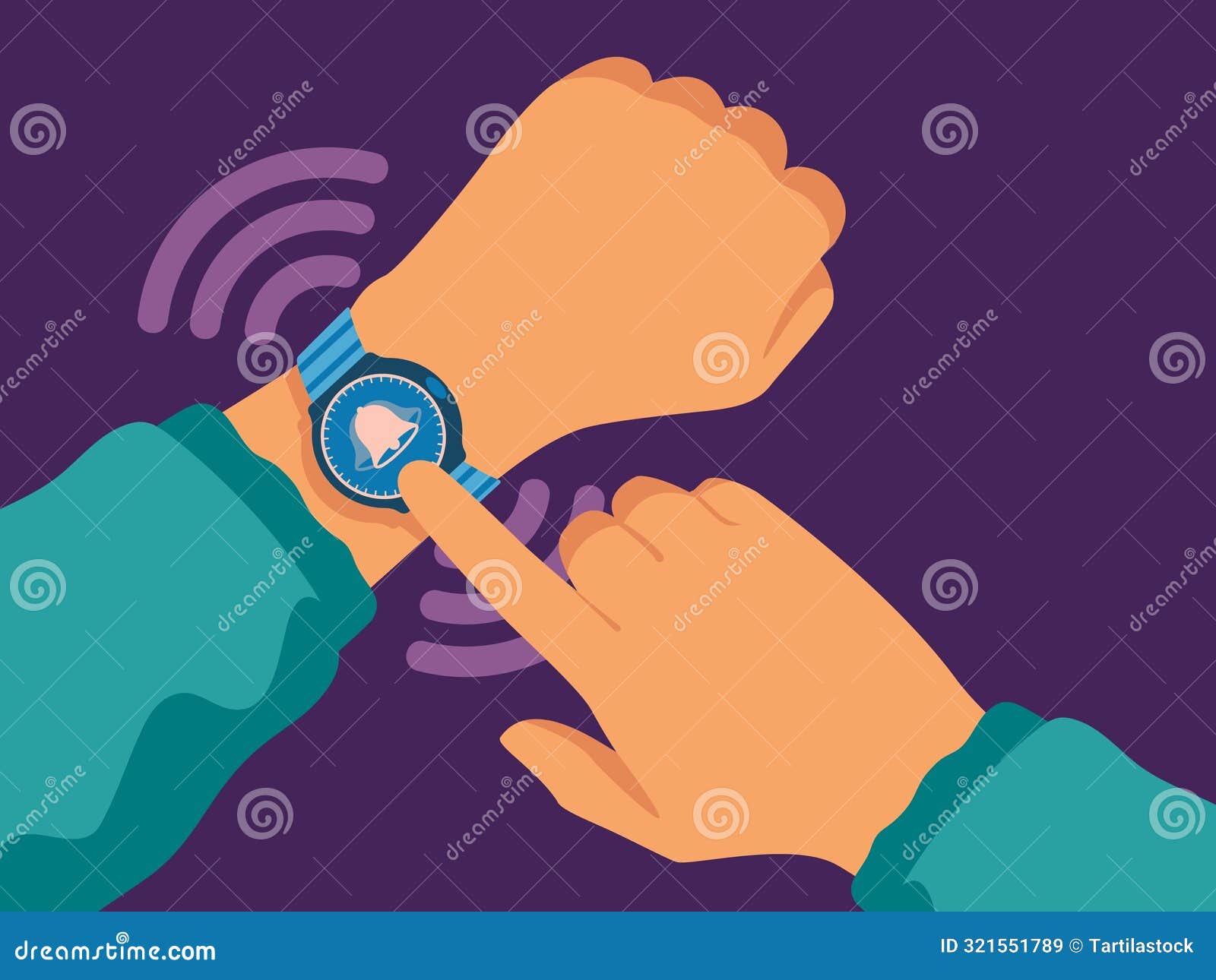 Smart Watch Gesture Concept. Modern Smartwatch with Touch Screen ...