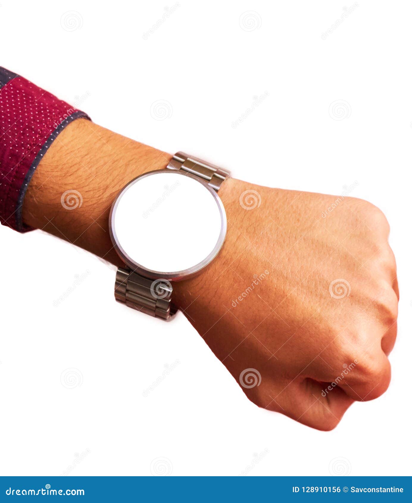 Smart watch on hand stock photo. Image of mobility, connection - 128910156