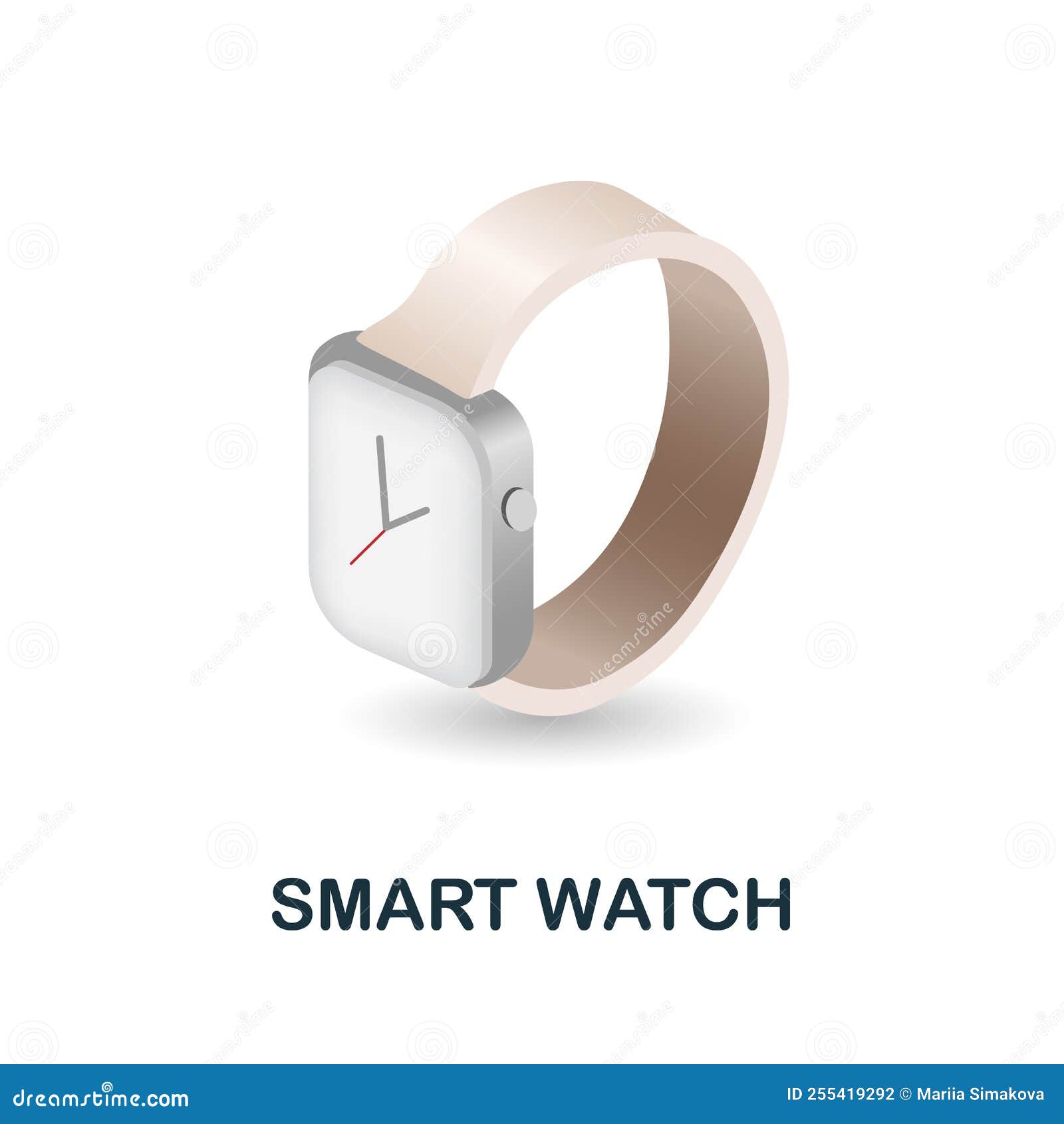 Smart Watch Icon. 3d Illustration from Artificial Intelligence ...