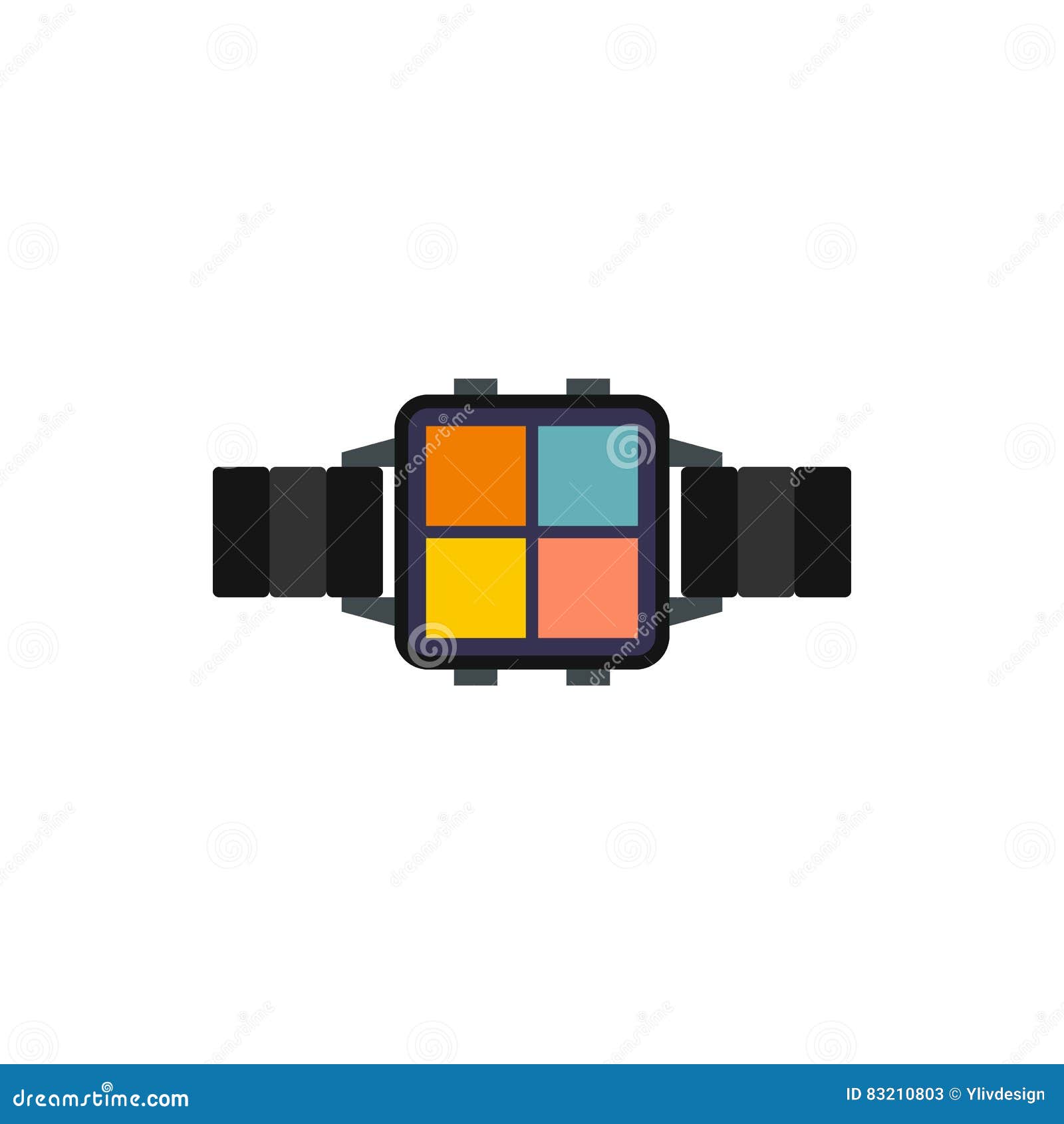 Smart Watch Icon, Flat Style Stock Vector - Illustration of screen ...