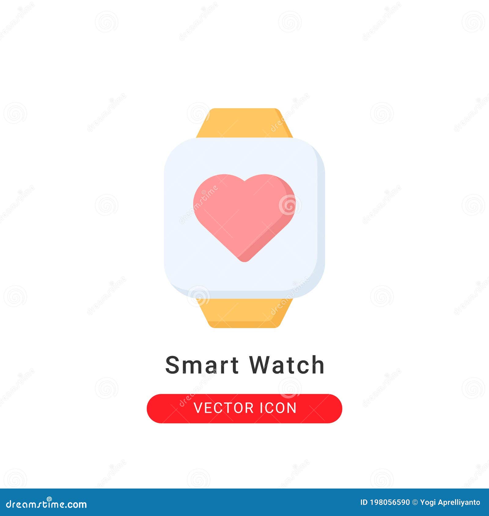 Smart Watch Icon in Flat Style. for Your Website Design and Logo Stock ...