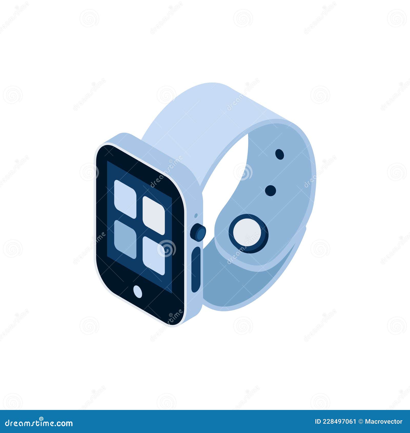 Smart Watch Illustration stock vector. Illustration of screen - 228497061
