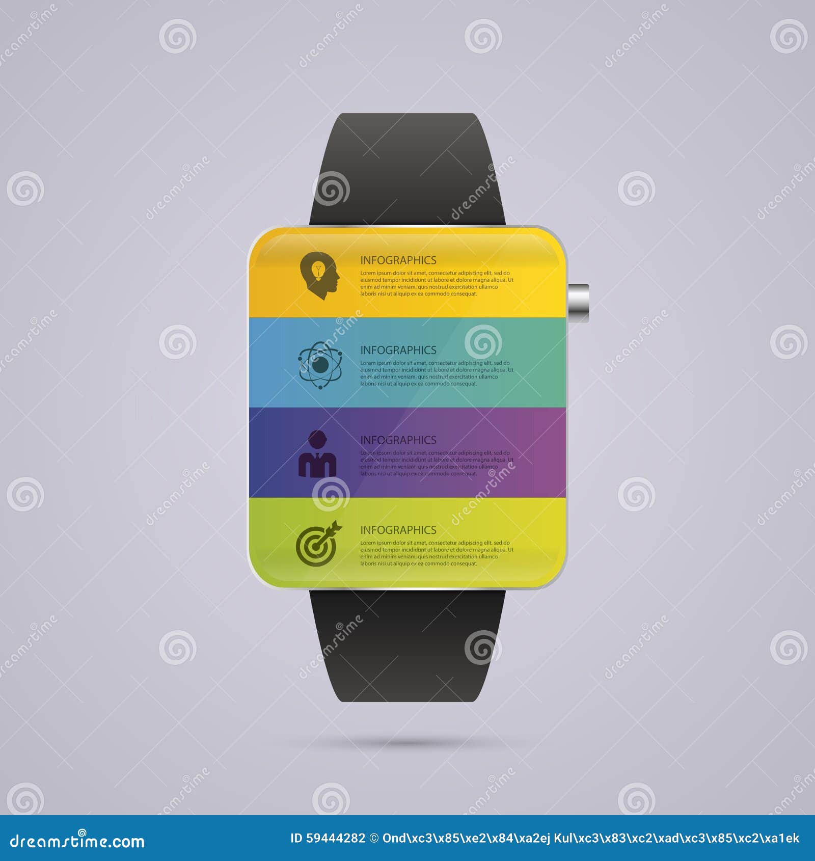 Smart Watch. Infographic Design Template Stock Vector - Illustration of ...