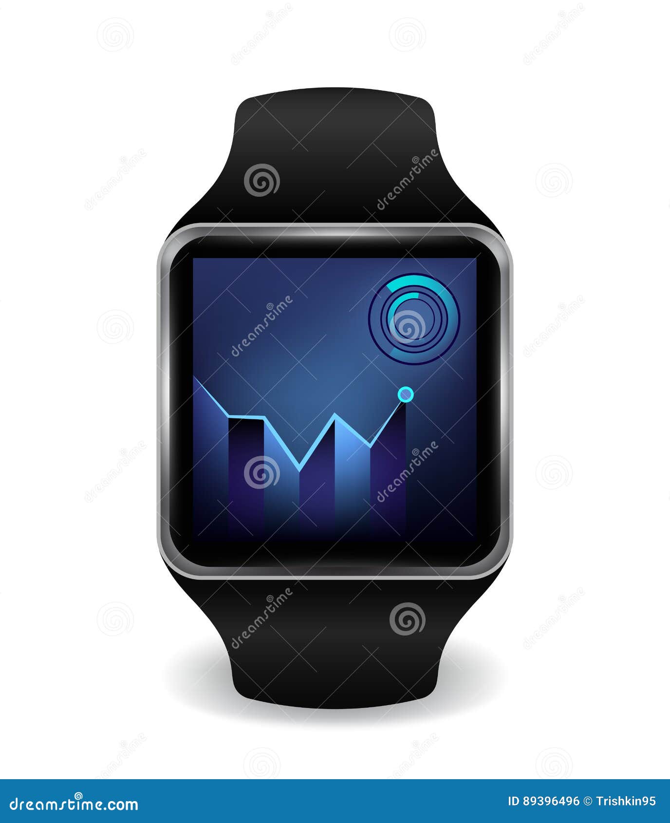 Smart Watch with Interface in Several Color Options . Illustration ...