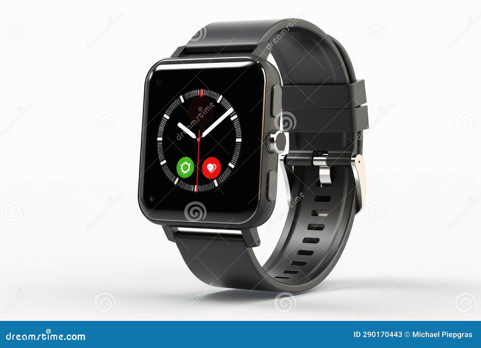 A Smart Watch Isolated on a White Background Stock Illustration ...